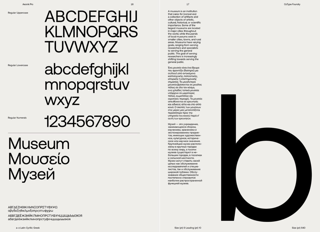 Aeonik Pro Specimen Books - Semiotik Design